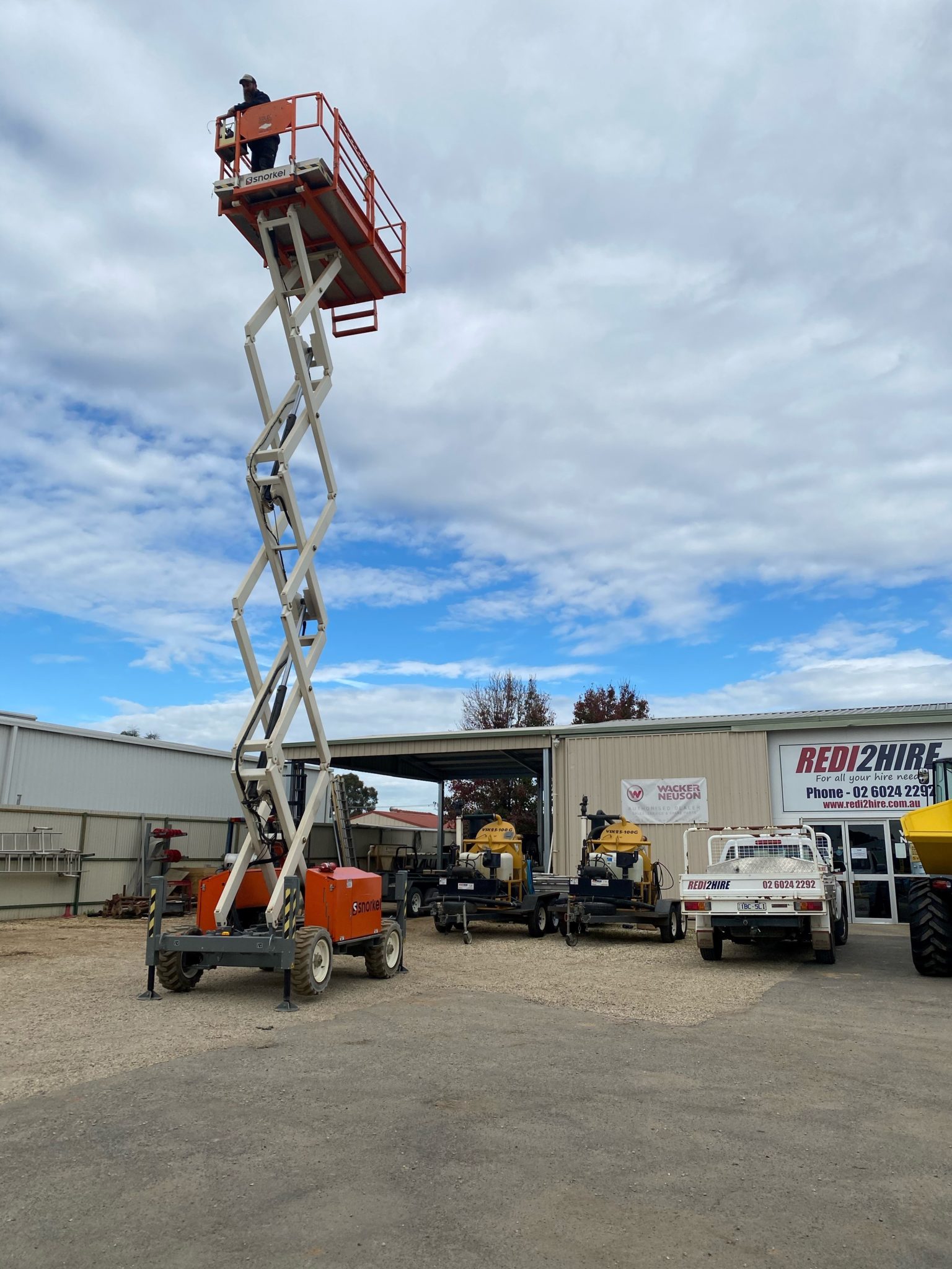 12m All Terrain 4WD Scissor Lift - Redi2Hire